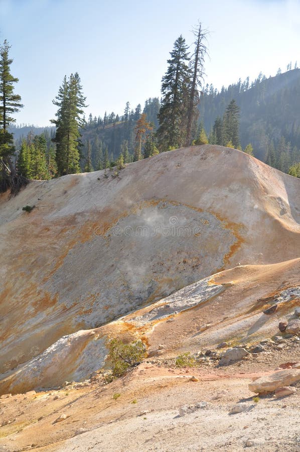 A Hillside at Sulfur Works Lassen Park Stock Photo - Image of pots ...