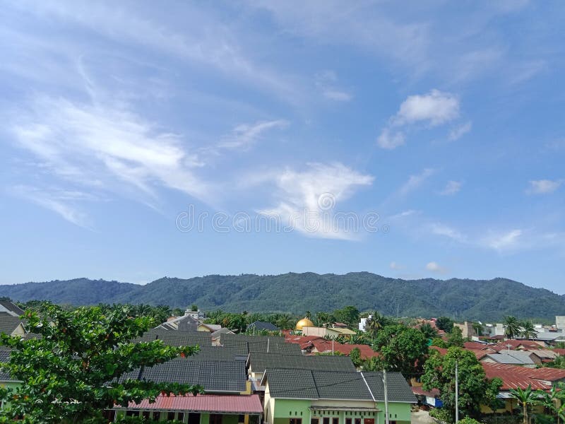 Hillside Village with Amazing Charm Stock Image - Image of landmark ...