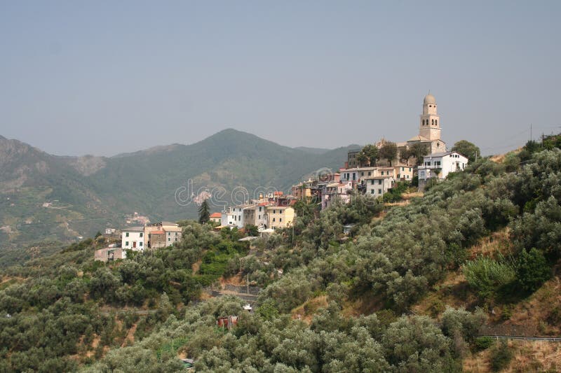 Hillside village in Italy stock photo. Image of southern - 10669250