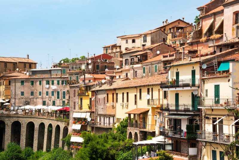Hilltop Colorful Old Town of Nemi in Italy Stock Photo - Image of ...
