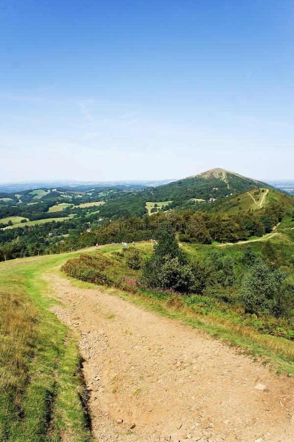 Hilltop path stock image. Image of walkers, malvern, rural - 3010385