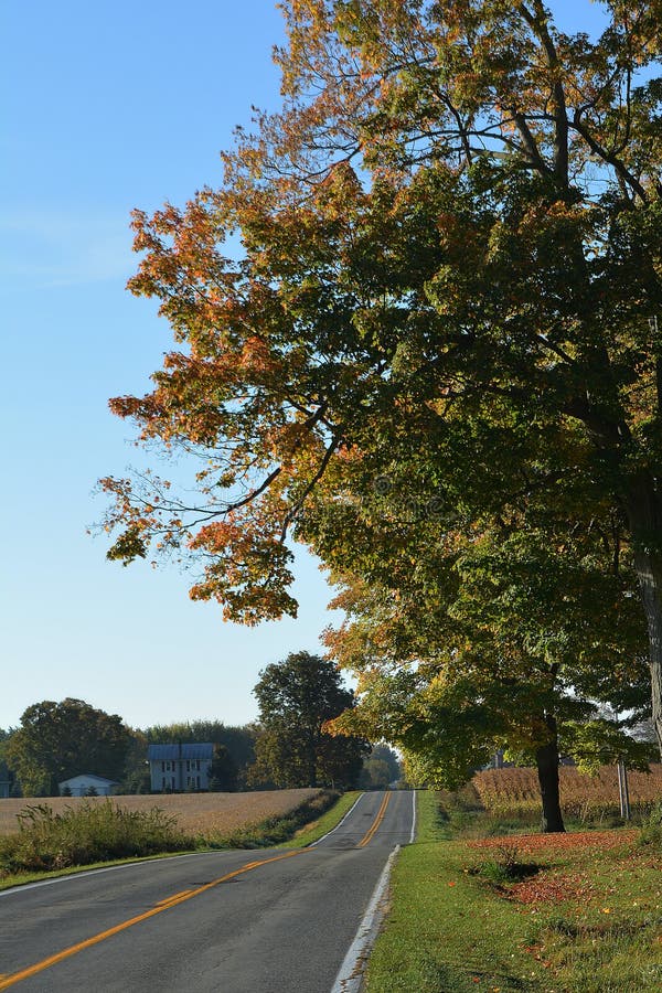 Hilly Country Road stock photo. Image of field, blue - 34652918