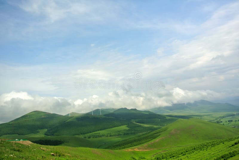 Hilly grassland stock image. Image of graze, prairie - 68846871