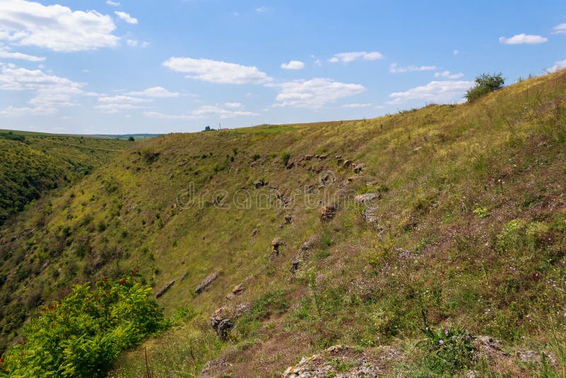 The Hilly Nature of Eastern Europe. Background with Copy Space for Text ...