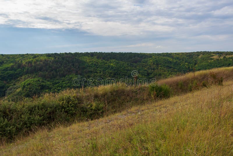 The Hilly Nature of Eastern Europe. Background with Copy Space for Text ...