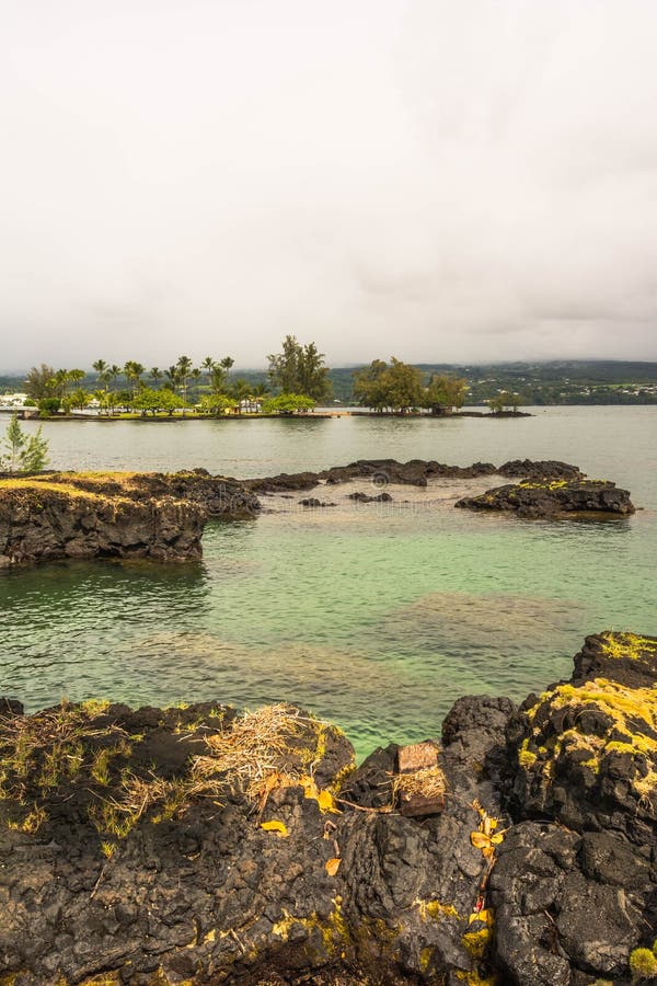 View of Hilo Bay in Big Island, Hawaii Stock Photo - Image of house ...