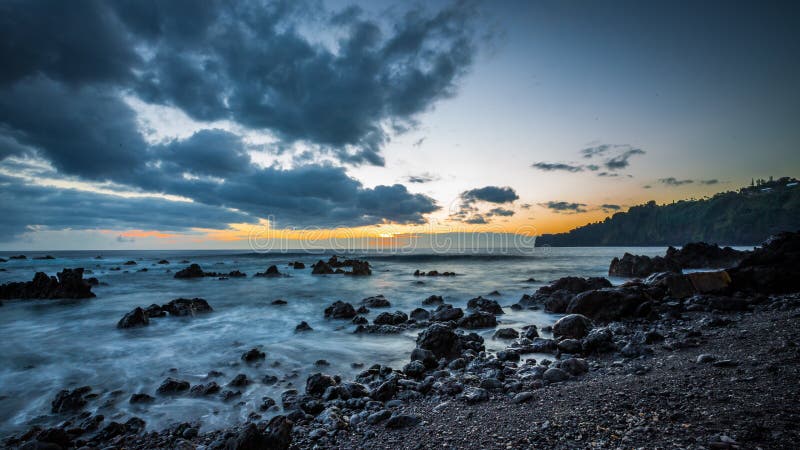 Hilo Sunrise and Akaka Falls Wirh Clouds Stock Image - Image of ...