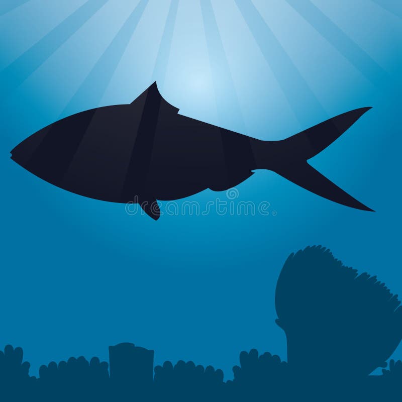 Hilsa Fish Silhouette. Vector Illustration Decorative Design Stock ...