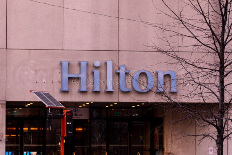 Hilton Hotel Sign in Toronto Editorial Image - Image of hotel ...