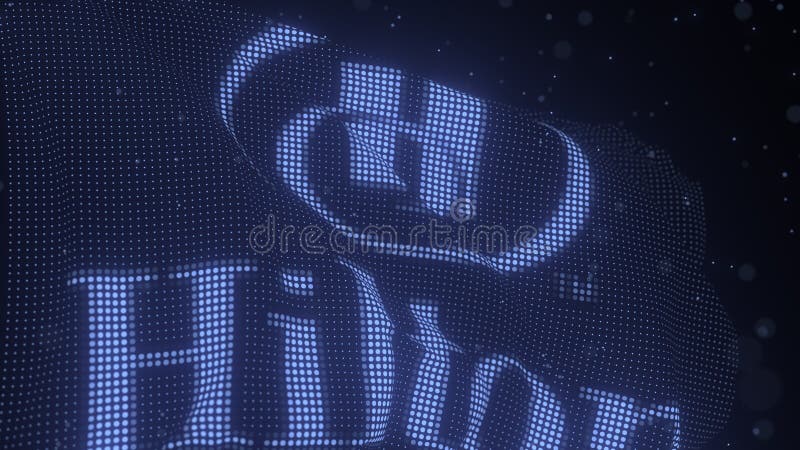 HILTON Logo on a Waving Digital Flag, Editorial 3d Rendering Editorial ...