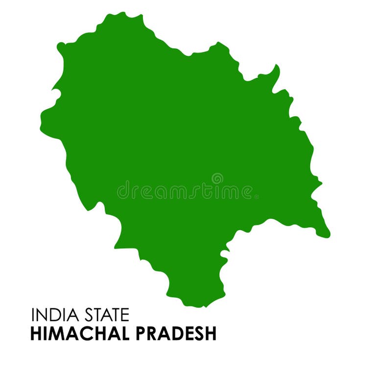 Himachal Pradesh Map of Indian State. Himachal Pradesh Map Vector ...