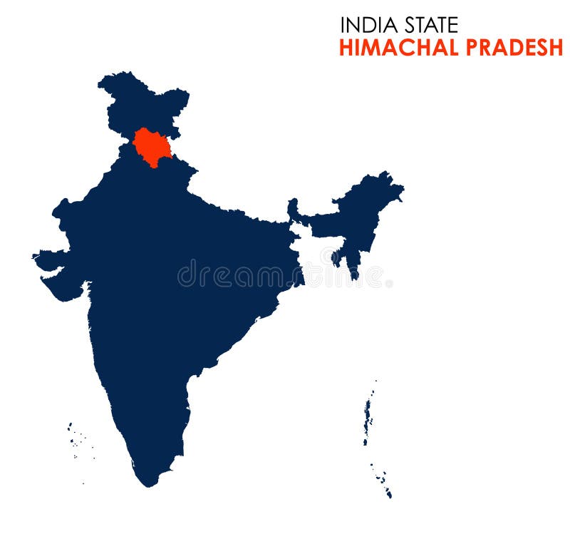 Himachal Pradesh Map of Indian State. Himachal Pradesh Map Vector ...