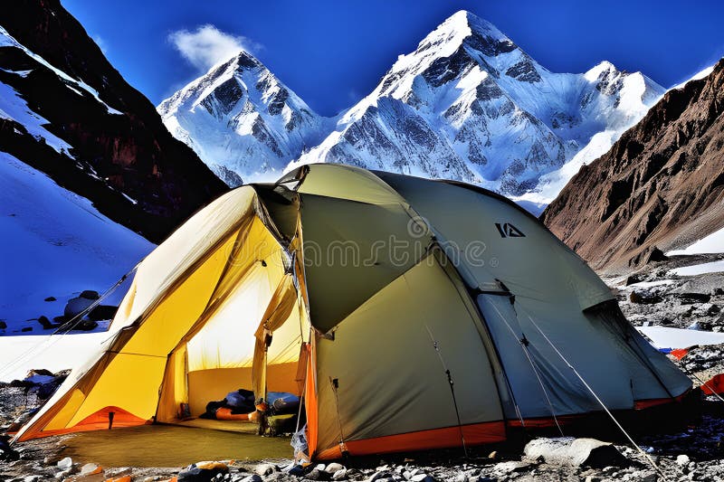 Himalaya base camp 2 stock illustration. Illustration of scene - 306933844