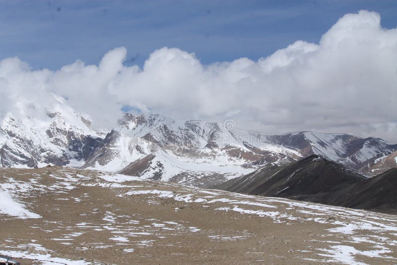 Himalaya India Snow Covered Mountain Stock Photo - Image of covered ...