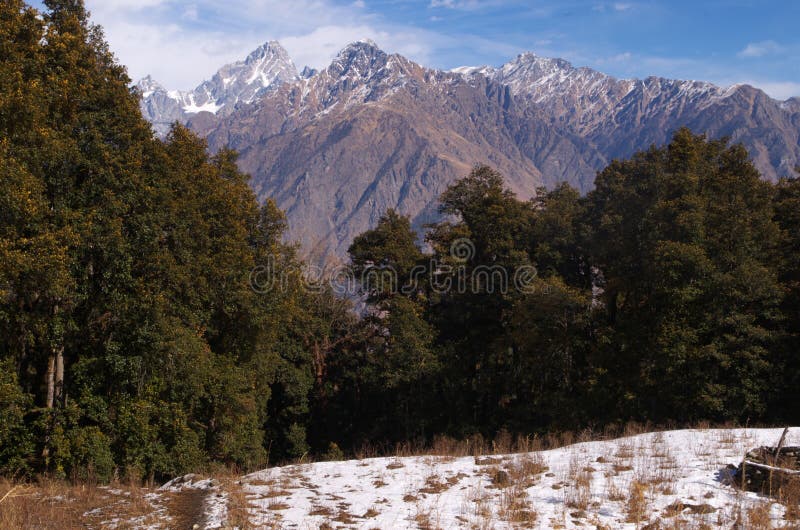 Himalayan landscape scene stock image. Image of mountain - 64485819