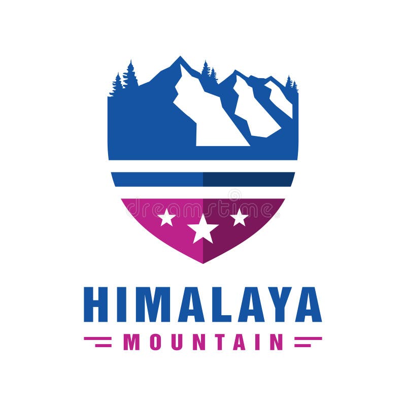 Himalayan Mountain Vector Logo Stock Illustration - Illustration of ...