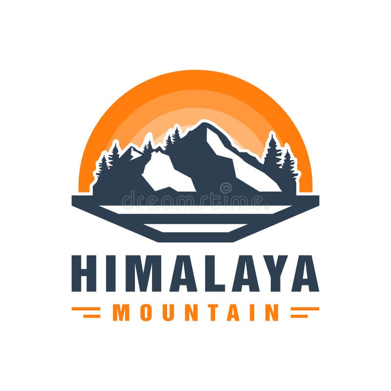 Himalayan Mountain Vector Logo Stock Illustration - Illustration of ...