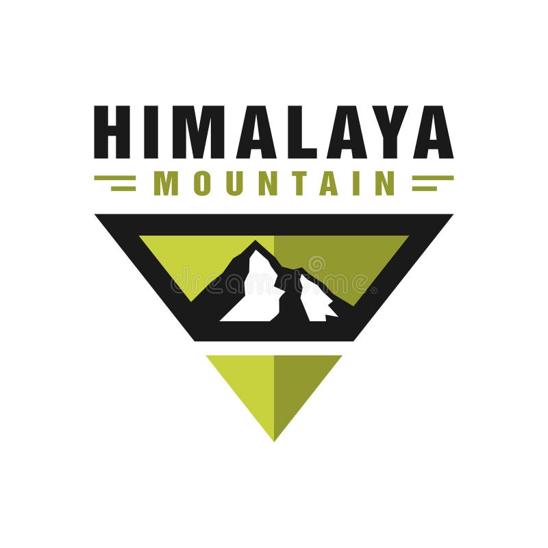 Himalayan Mountain Vector Logo Stock Illustration - Illustration of ...