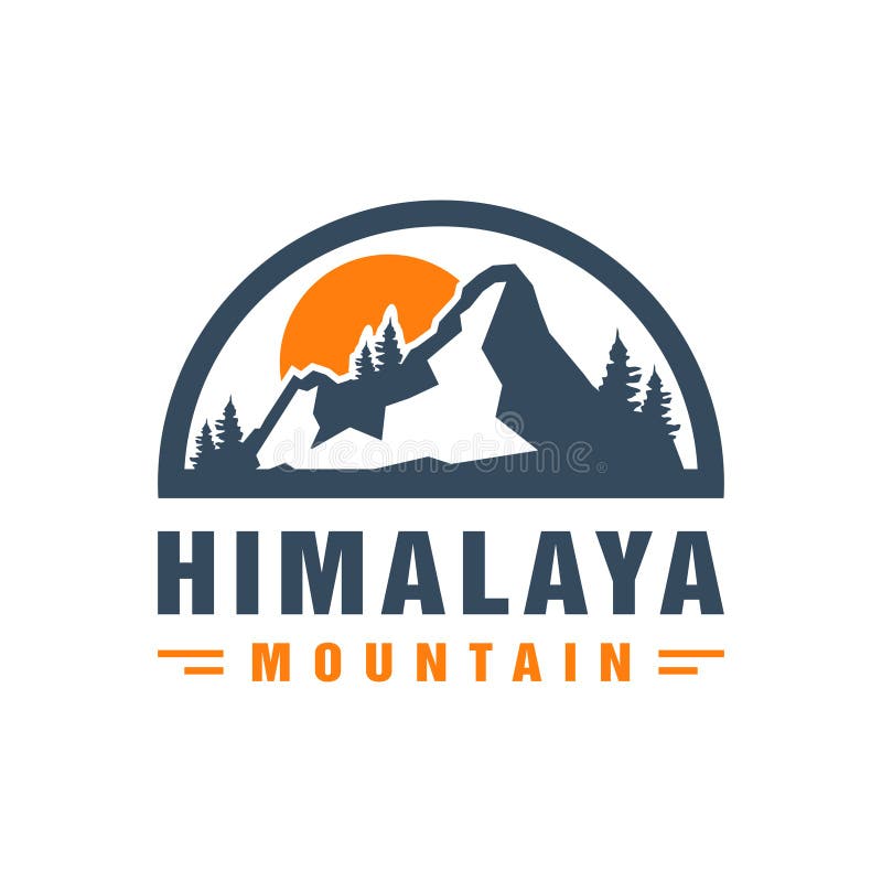 Himalayan Mountain Vector Logo Stock Illustration - Illustration of ...
