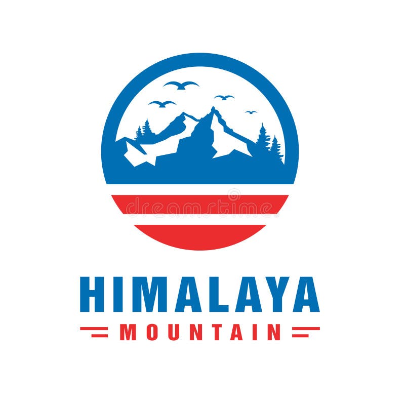 Himalayan Mountain Vector Logo Stock Illustration - Illustration of ...