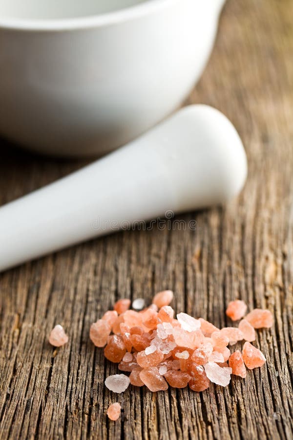 Himalayan Pink Salt, Kitchen Ingredient And Holistic Element Stock ...
