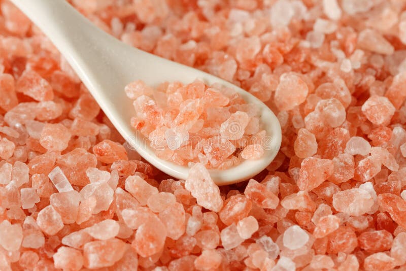 Himalayan Pink Salt Background Stock Photo - Image of heap, organic ...
