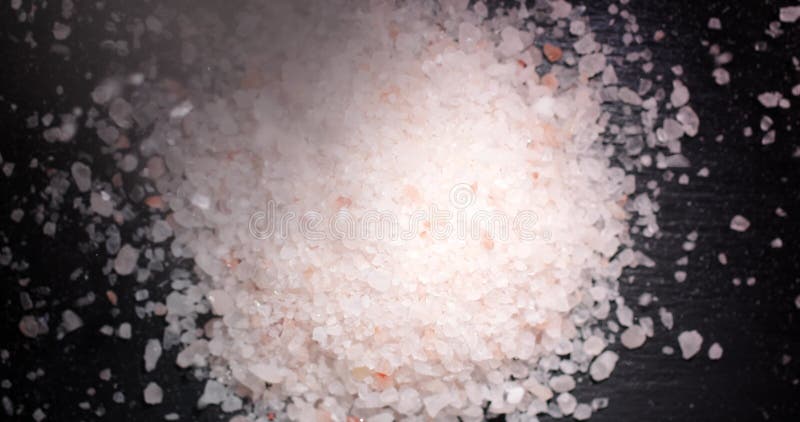 Himalayan Pink Salt Grains Falling from a Height. Stock Footage - Video ...
