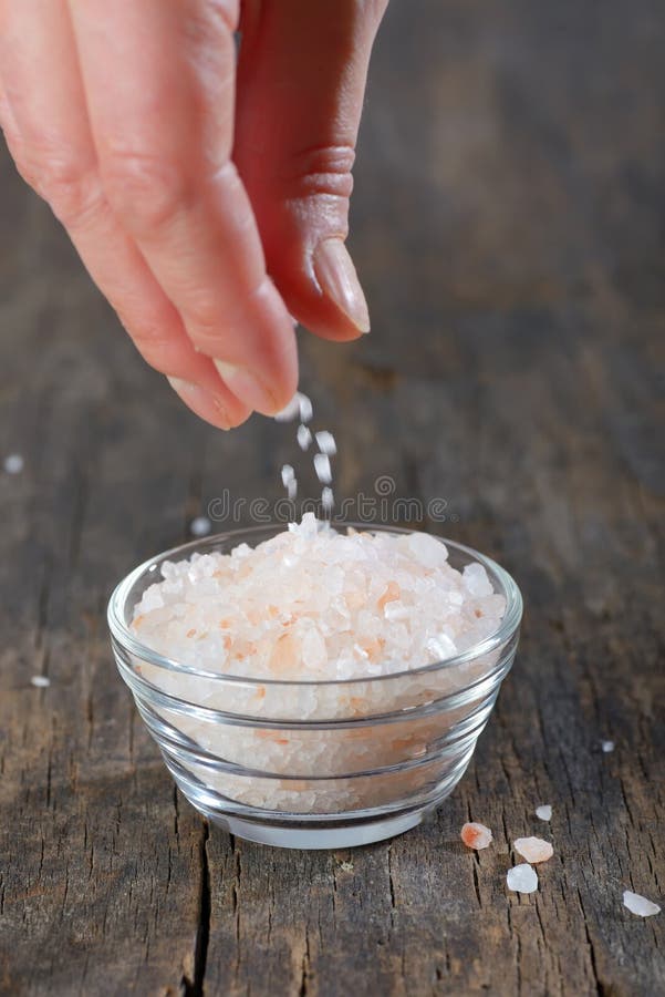 Himalayan pink salt stock photo. Image of bowl, himalayan - 49693916