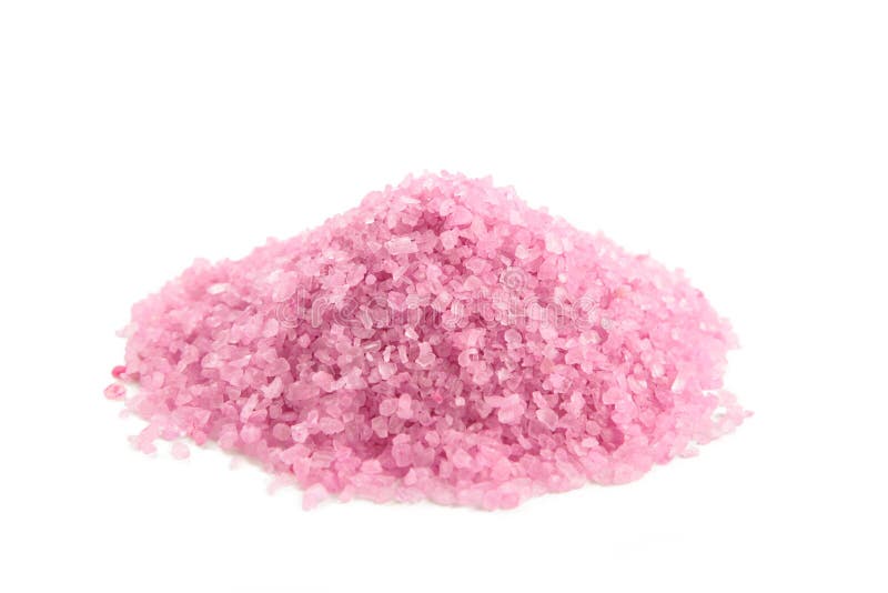 Himalayan Pink Salt Isolated on White Background Stock Image - Image of ...