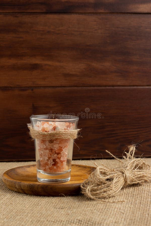 Himalayan Pink Salt - Himalayan Pink Salt Powder in Glass Stock Image ...