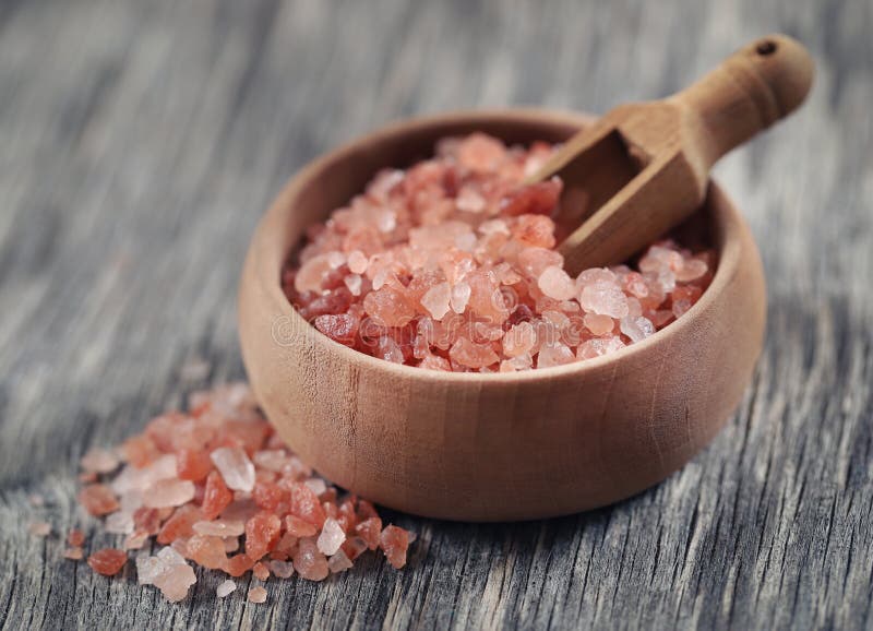 Himalayan pink salt stock image. Image of seasoning - 370266601