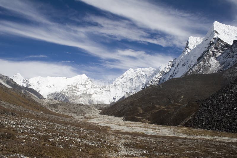 Himalayan Range stock photo. Image of mountains, chomo - 1403140