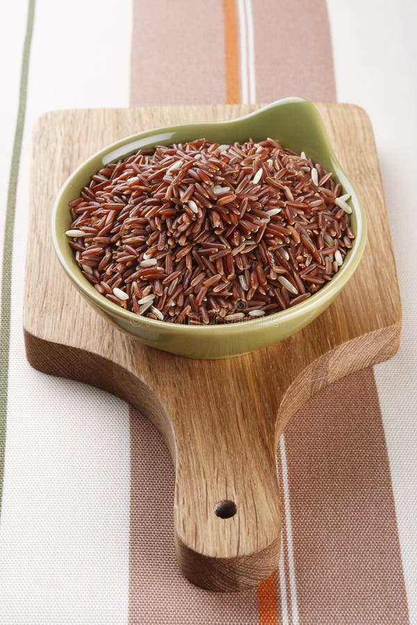 Himalayan Red Long Grain Rice In Green Bowl Picture. Image: 5606150