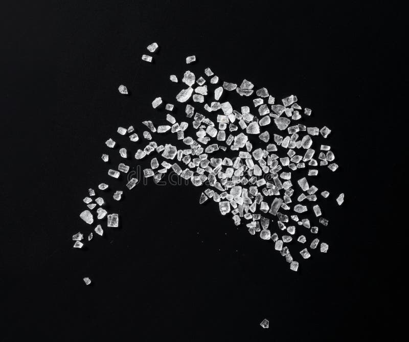 Himalayan Rock Salt on a Black Background Stock Image - Image of halite ...