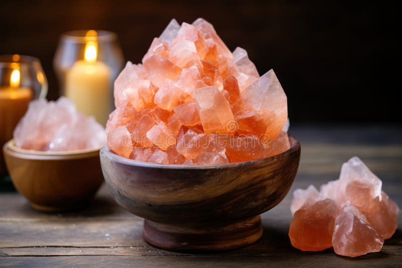 Himalayan Salt Lamp in a Cozy Minimalist Style Room. Himalayan Salt ...
