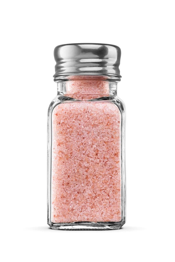 Himalayan Salt Shaker Isolated with Clipping Path. Front View, Pink ...