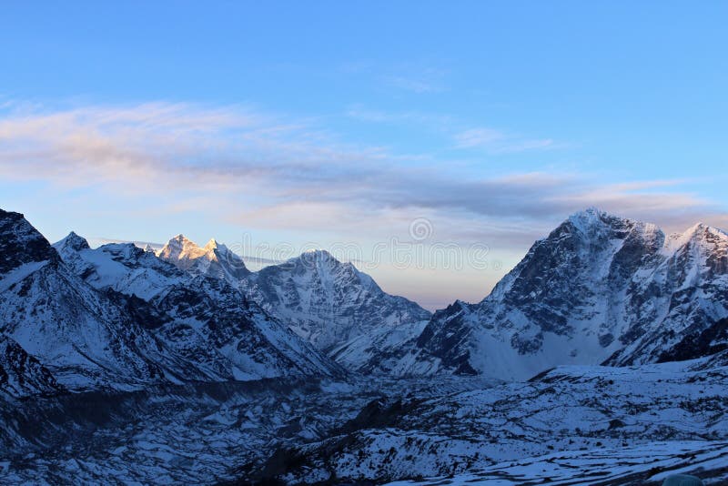 Himalayan Sunrise stock image. Image of nepal, view, mountains - 98119347