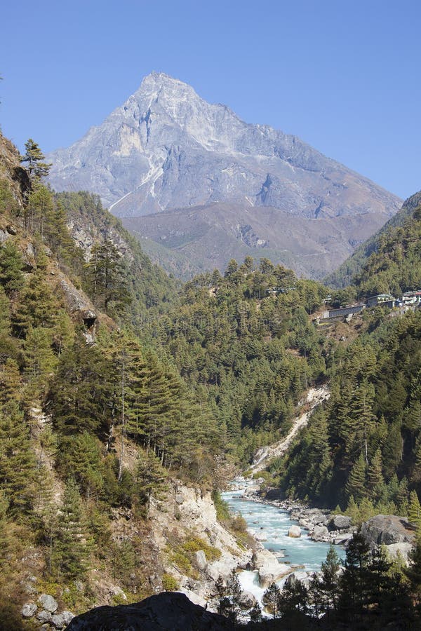 Himalayan valley stock photo. Image of landmark, landforms - 65581796
