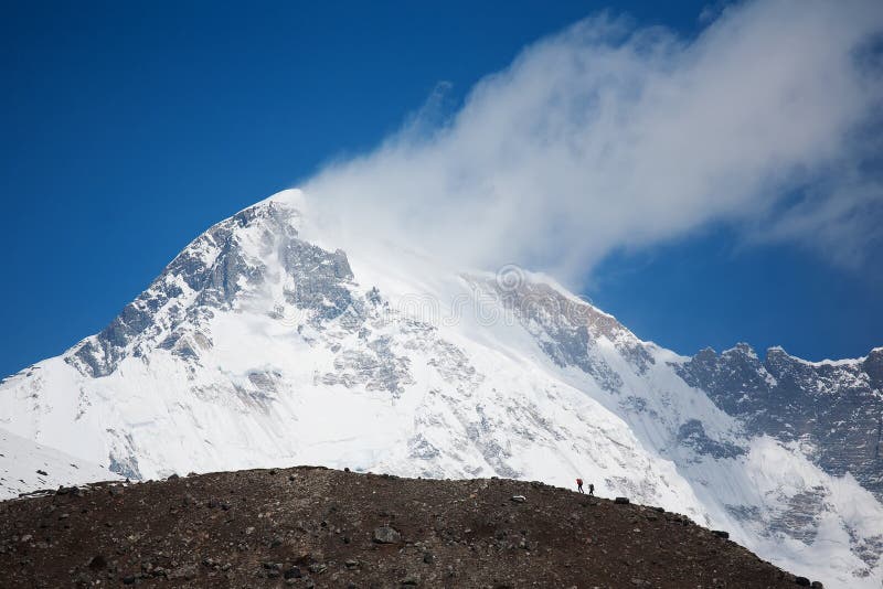 Mount Cho Oyu - Nepal Himalayas Mountains Stock Photo - Image of ...