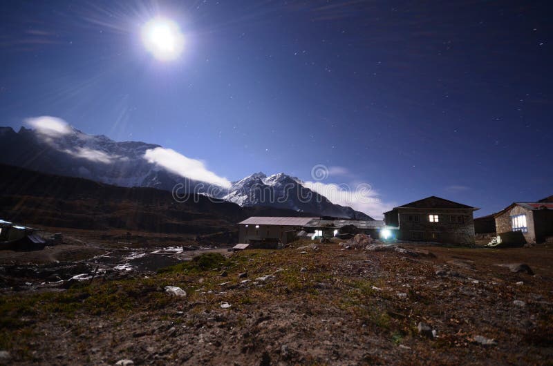 Himalayas at night stock photo. Image of outdoor, holiday - 21841206