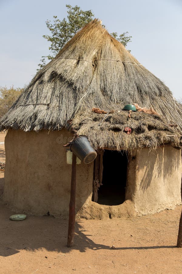 Himba Village with Traditional Huts Near Etosha National Park in ...