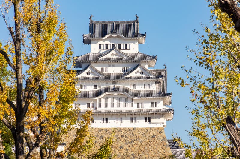Himeji (White Heron) Castle Built in 14th Century, Japan Stock ...