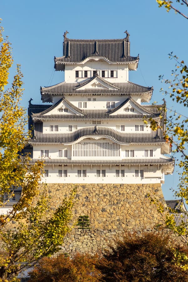 Himeji (White Heron) Castle Built in 14th Century, Japan Stock ...
