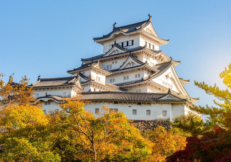 Himeji (White Heron) Castle Built in 14th Century, Japan Editorial ...