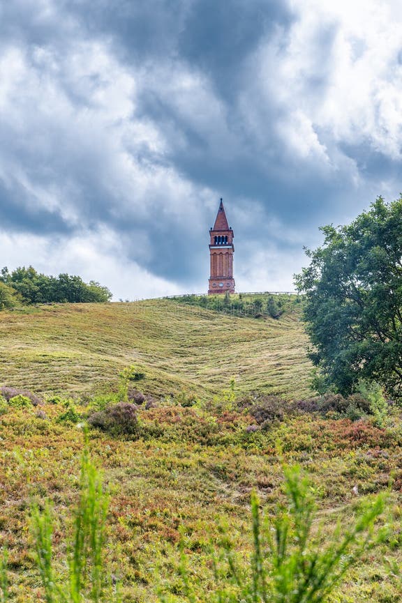 Himmelbjerget Tower, One of the Highest, Places in Denmark Stock Image ...