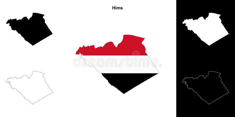 Hims outline map stock vector. Illustration of syrian - 356681422