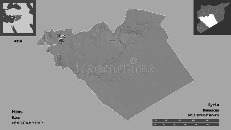 Hims, Province of Syria,. Previews. Bilevel Stock Illustration ...