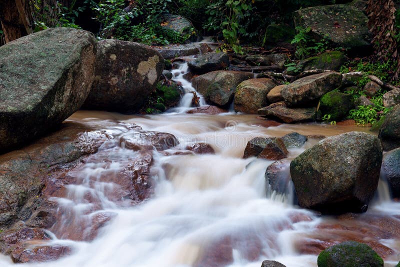 Nameung Waterfall Samui Thailand Stock Image - Image of forest, natural ...