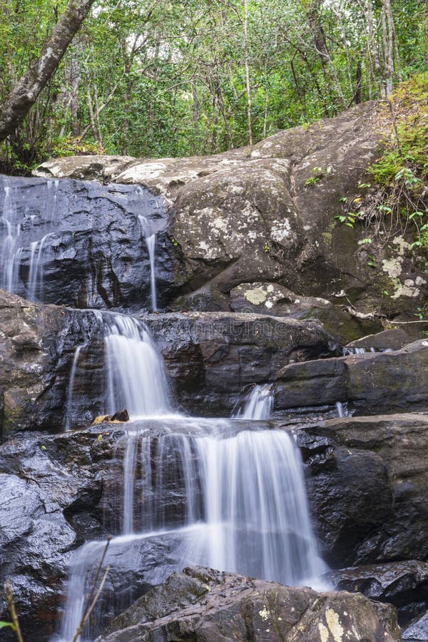 Hin Sam Chan Waterfall in Beautiful at Loei Province,Thailand Stock ...