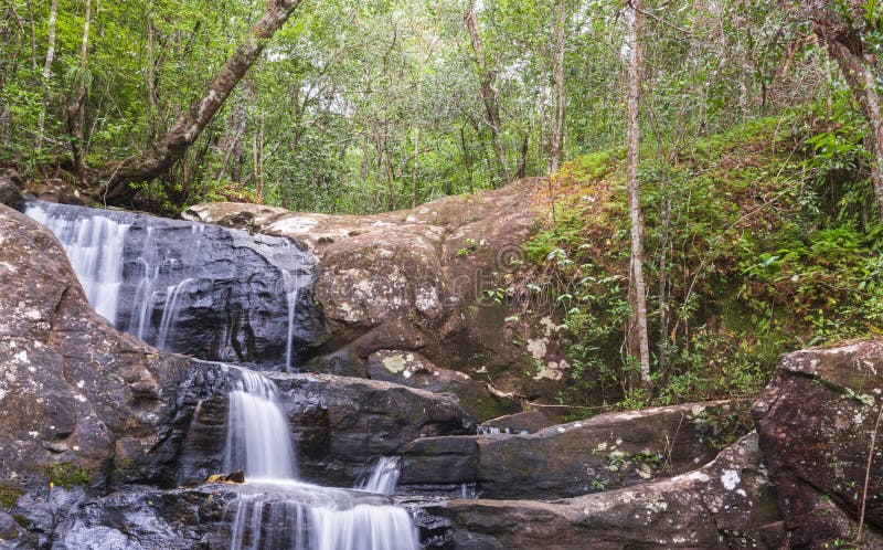 Hin Sam Chan Waterfall in Beautiful at Loei Province,Thailand Stock ...